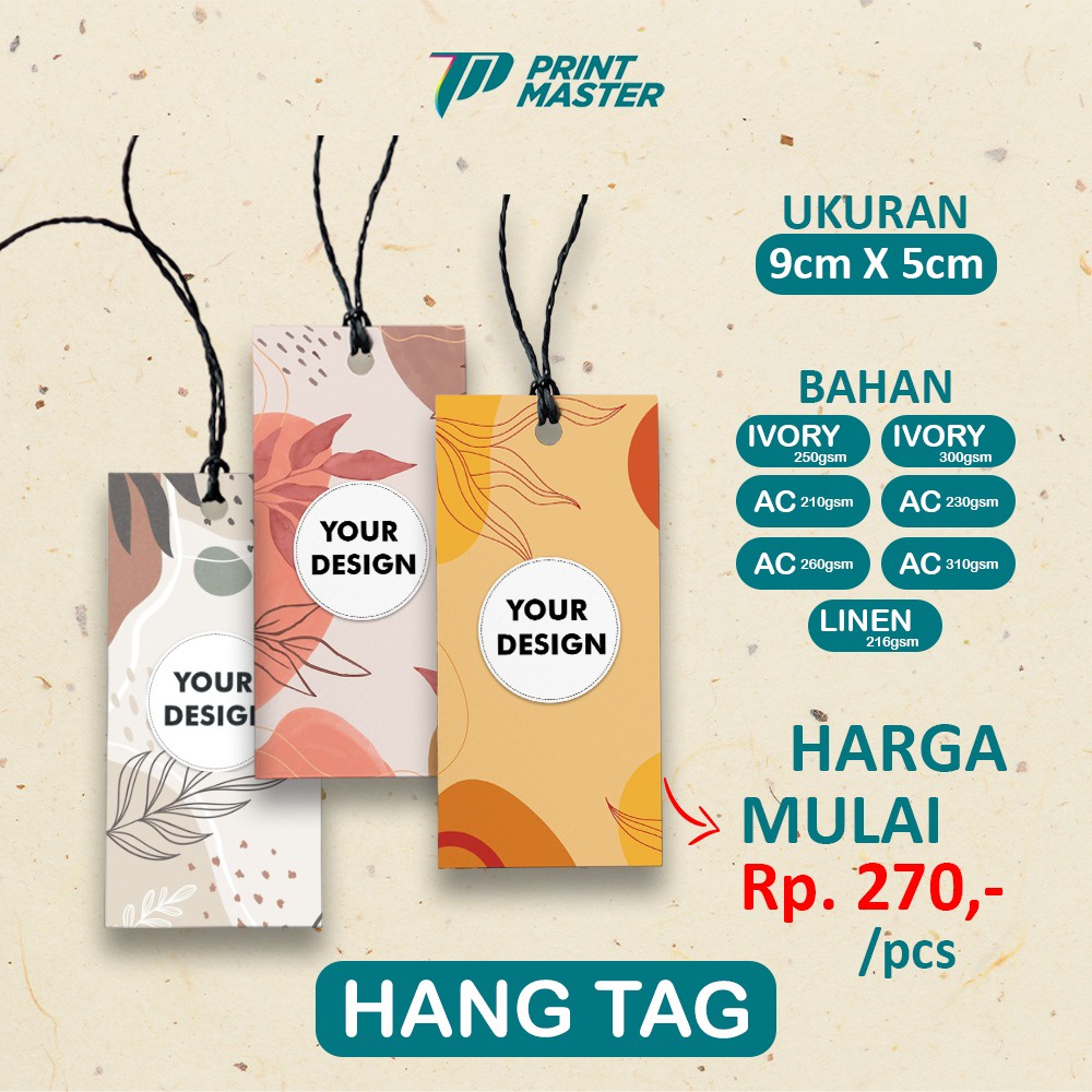 Jual Cetak Hang Tag Custom - Label Hang Tag - Free Design | Shopee ...