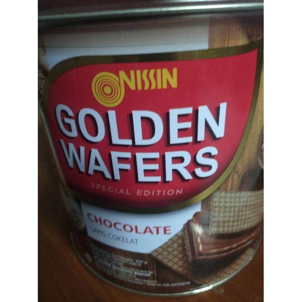 Jual Nissin golden wafer coklat kaleng 267 gram | Shopee Indonesia