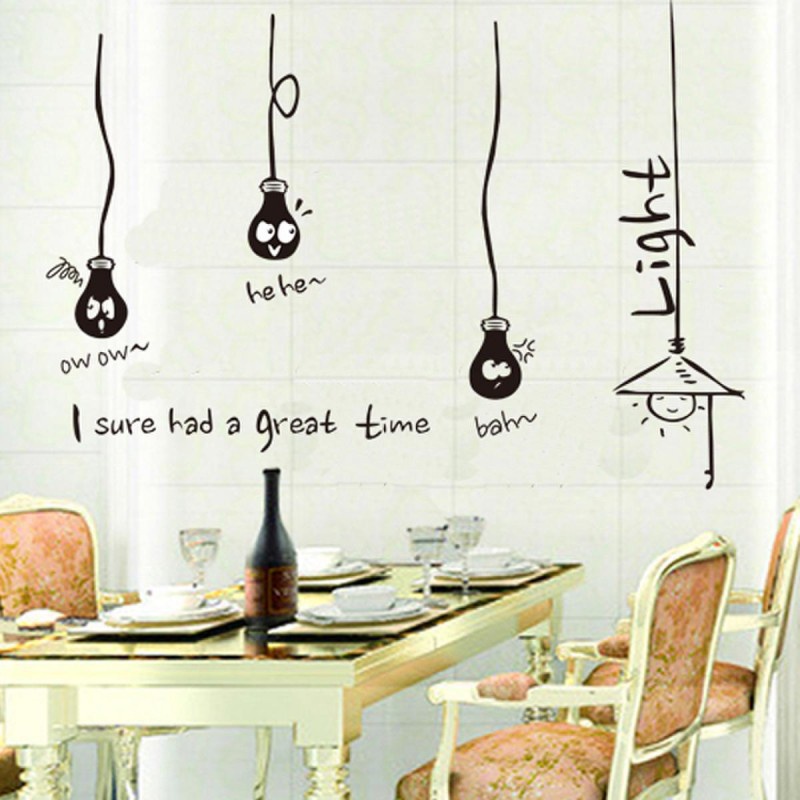 Jual WPSBGS ABC1013 CUTE HANGING LAMP WALLSTICKER WALL STICKER 60x90 ...