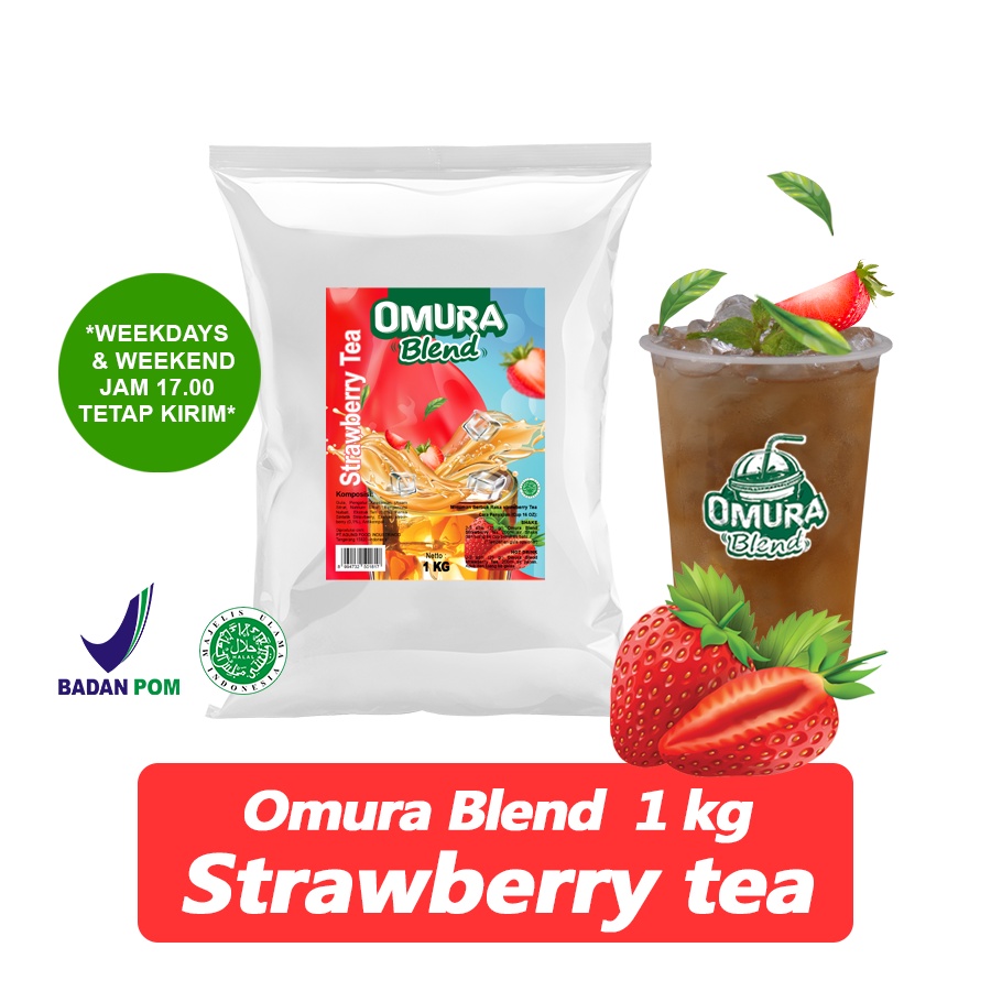 Jual OMURA Blend Bubuk Minuman Premium Rasa Strawberry Tea / Teh ...