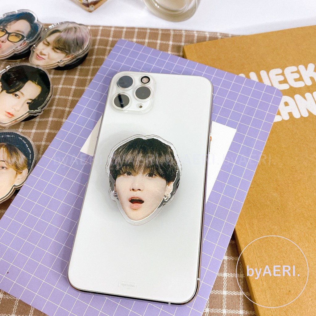 Jual B T S POPSOCKET Akrilik Ready Stock (Pop Socket Wajah KPOP Holder ...