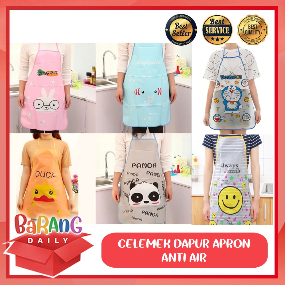 Jual Celemek Dapur / Apron Masak Anti Air Motif Celemek Karakter Kartun ...