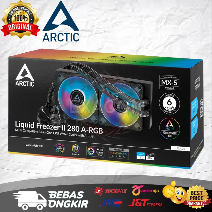 Jual Arctic Liquid Freezer II 280 ARGB Black AIO Liquid CPU Cooler ...