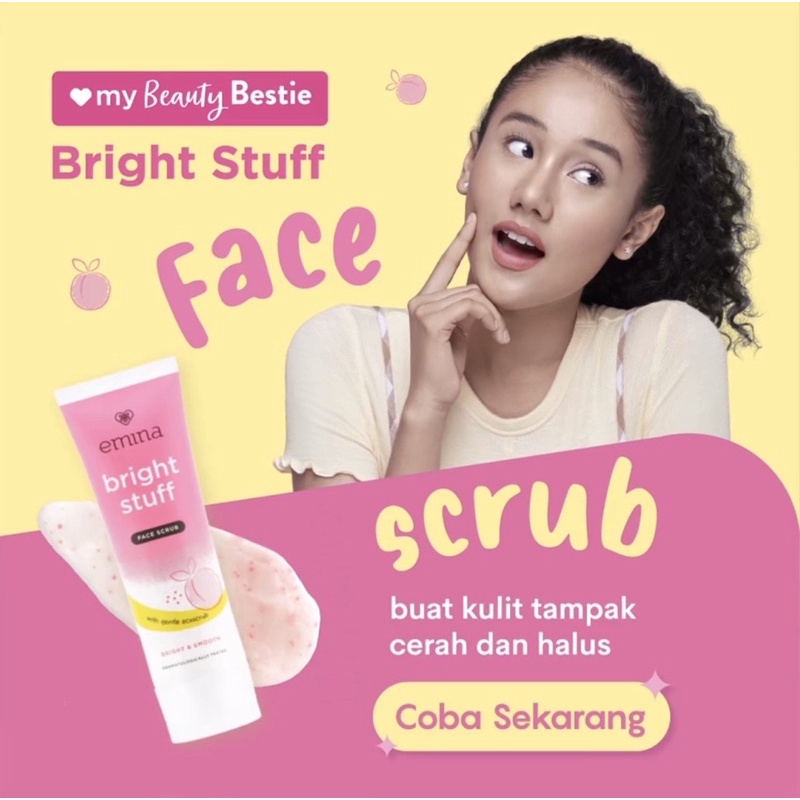 Jual EMINA BRIGHT STUFF FACE SCRUB / emina face scrub | Shopee Indonesia