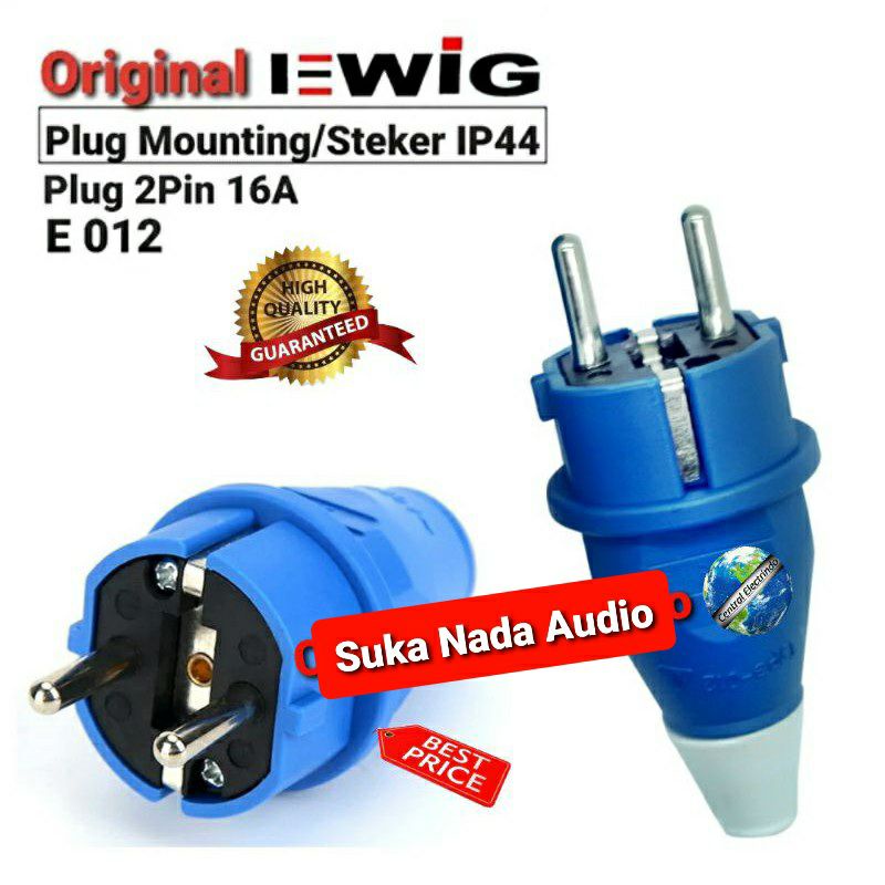Jual Plug Mounting/Male Steker 2Pin 16A (E012) EWIG. | Shopee Indonesia