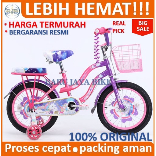 Jual Sepeda Anak Perempuan 12 inch TREX UNICORN | SNOWY | RAINBOW ...