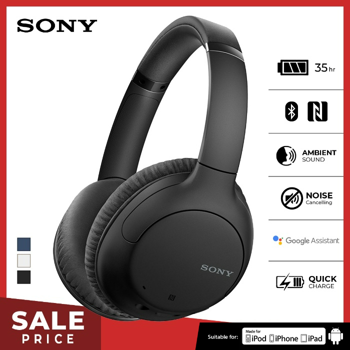 Jual Headset Sony WH-CH710N Wireless Noise Cancelling Battery up to 35h ...