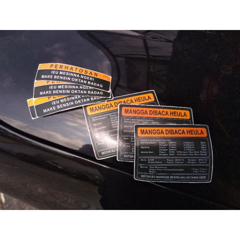Jual stiker logo emblem motor perhatian new coution variasi motor ...