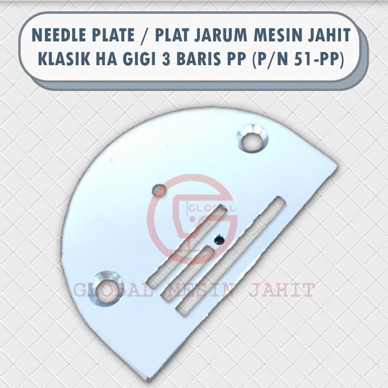 Jual NEEDLE PLATE / PLAT GIGI MESIN JAHIT KLASIK HA GIGI 3 BARIS ...