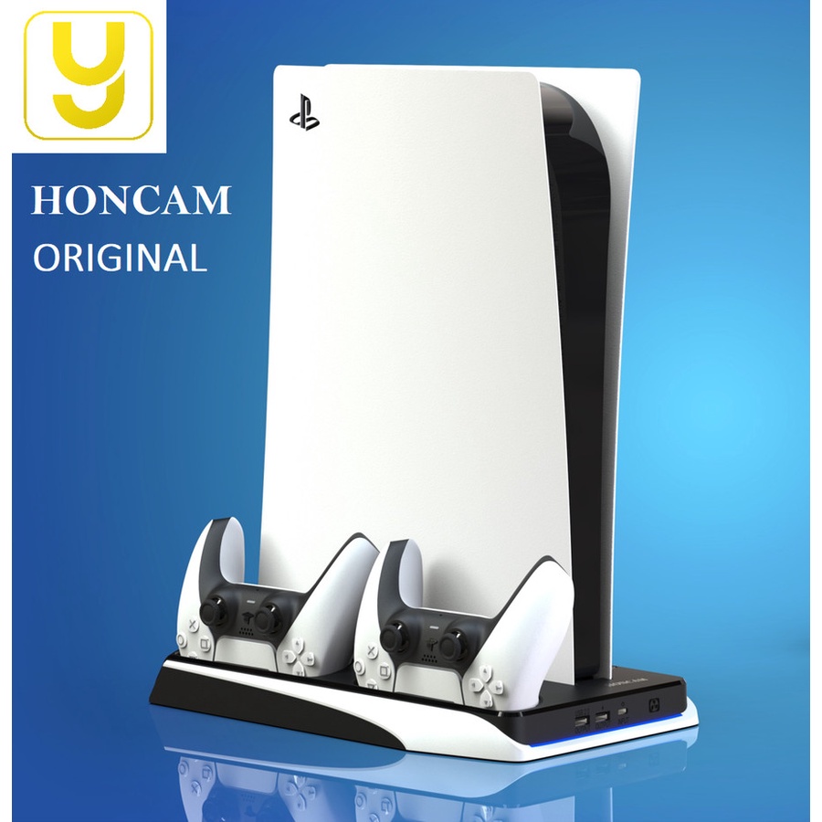 Jual DOBE KJH PS5 DualSense Controller stik Stand Dock Fan Charger ...