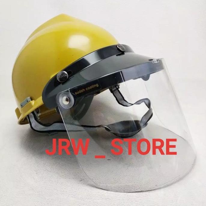 Jual Helm Apd Face Shield Safety Helmet Proyek Biru Kuning Merah Ready ...