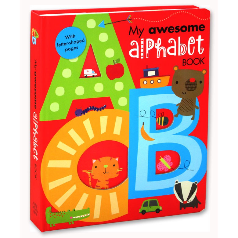 Jual My Awesome Alphabet Board Book (with letter-shaped pages) | Shopee ...