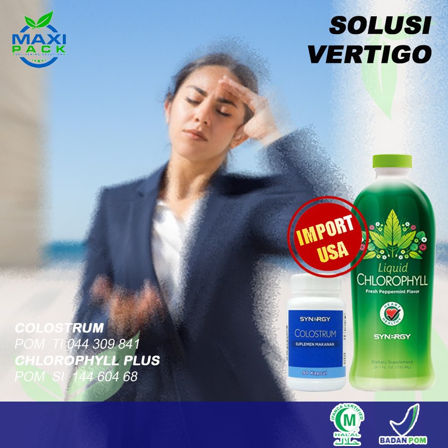 Jual Klorofil + Colostrum - Merk Obat Vertigo Maxi Pack | Shopee Indonesia