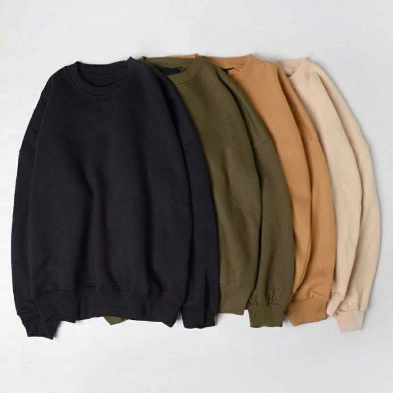 Jual Sweater Crewneck Polos UNISEX Pria-Wanita M-XL | Shopee Indonesia