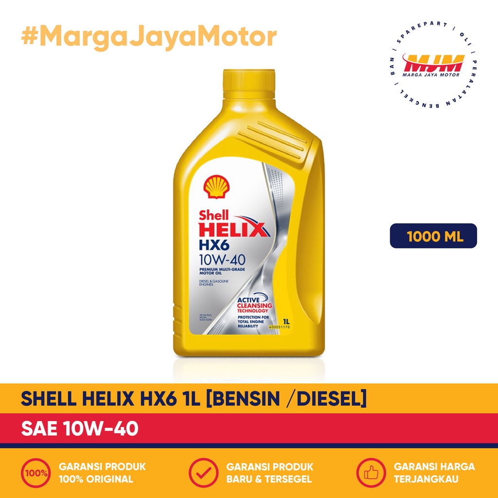Jual Shell Helix HX6 10W-40 1L | Shopee Indonesia