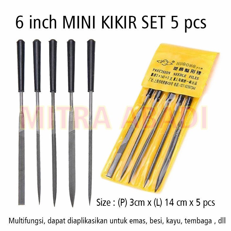 Jual Alat Kikir Mini 6" / 6 INCHI ( 1 SET ISI 5 PCS ) | Shopee Indonesia
