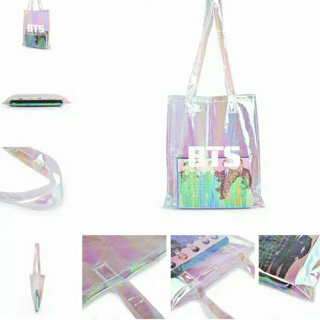Jual BTS / TAS BTS /BTS BAG / TOTE BAG BTS transparan (pvc) | Shopee ...