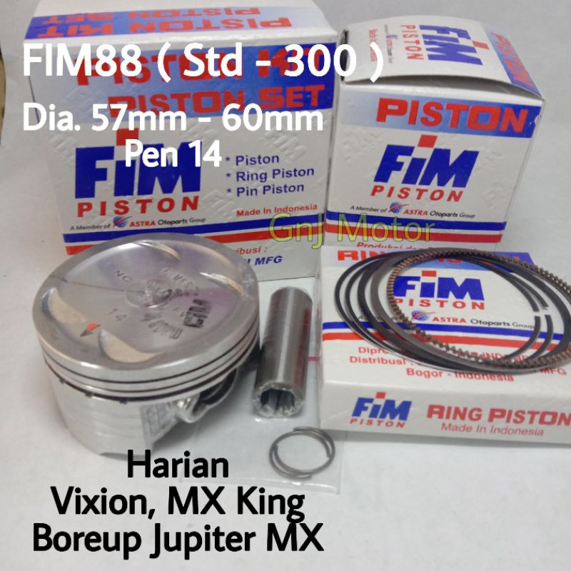 Jual Seher piston set FIM harian vixion | MX King | bore up Jupiter MX ...