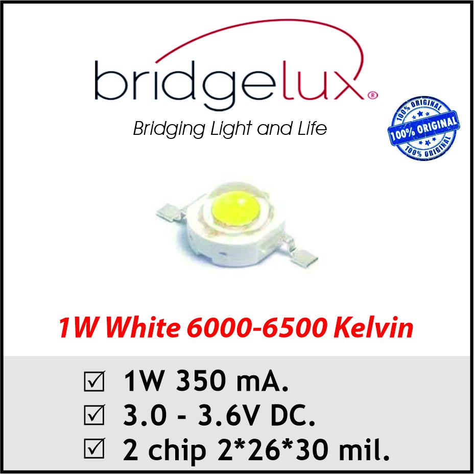 Jual HPL LED 1W 2 chip Bridgelux pilih varian warna | Shopee Indonesia