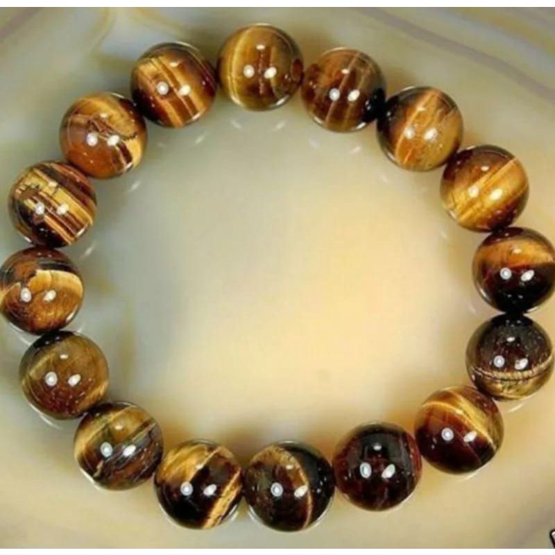 Jual Gelang batu tiger eyes 8mm 10mm/gelang mata macan/biduri sepah ...