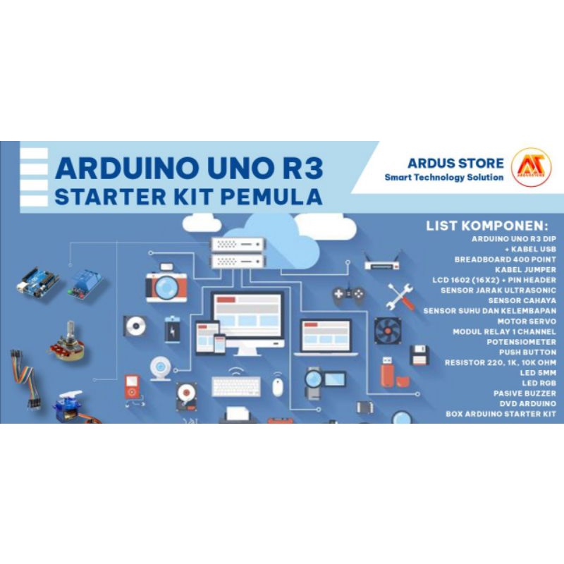 Jual KIT Proyek Arduino Uno R3 Starter Kit DIP | Shopee Indonesia