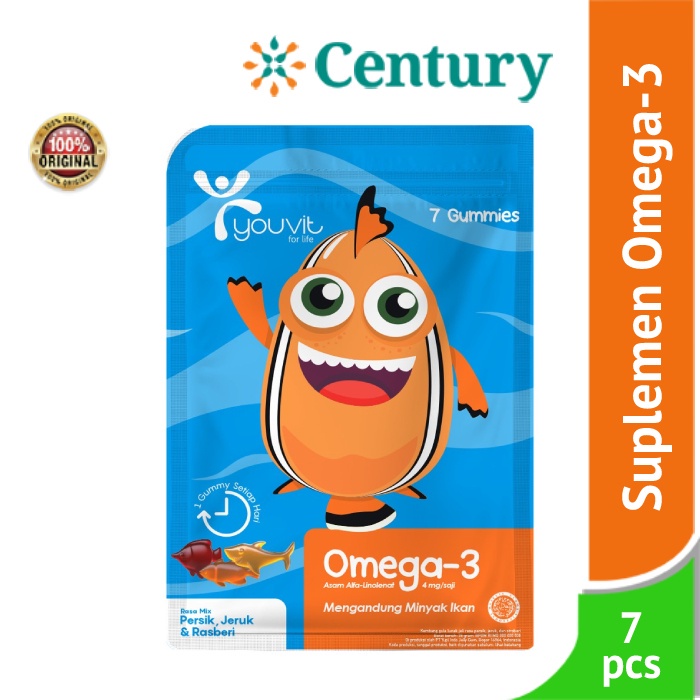 Jual Youvit Multivitamin Omega-3 Anak 1 pouch isi 7 Gummies /DHA, EPA ...