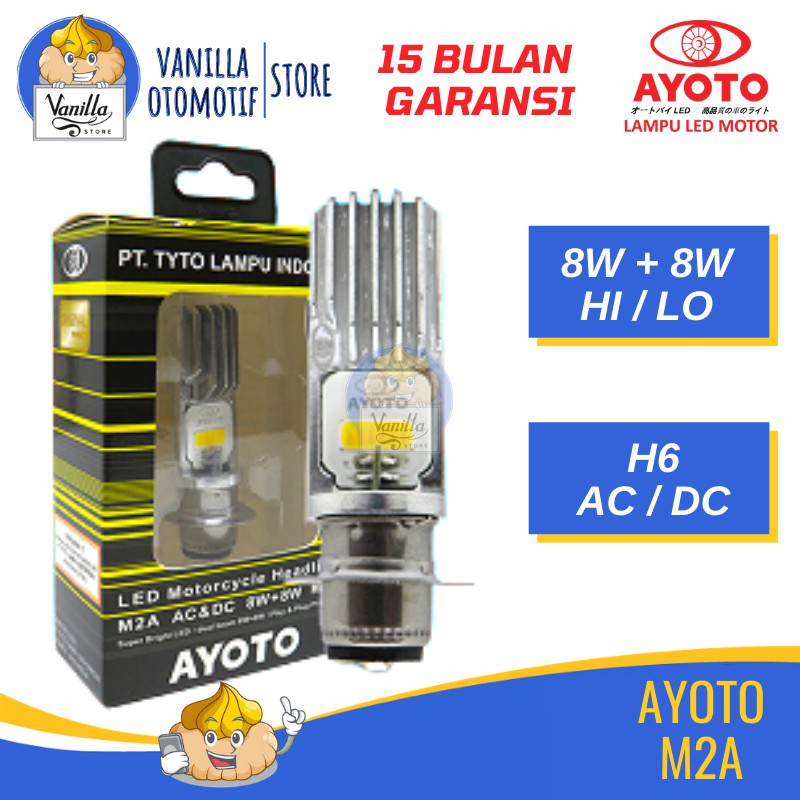 Jual VL LAMPU MOTOR depan LED AYOTO M2A H6 AC DC motor matic bebek (15 BLN GARANSI ) | Shopee ...