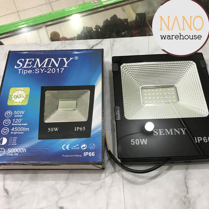 Jual Lampu Sorot LED 50 Watt 50w Flood Light Led Semny 220V Outdoor ...