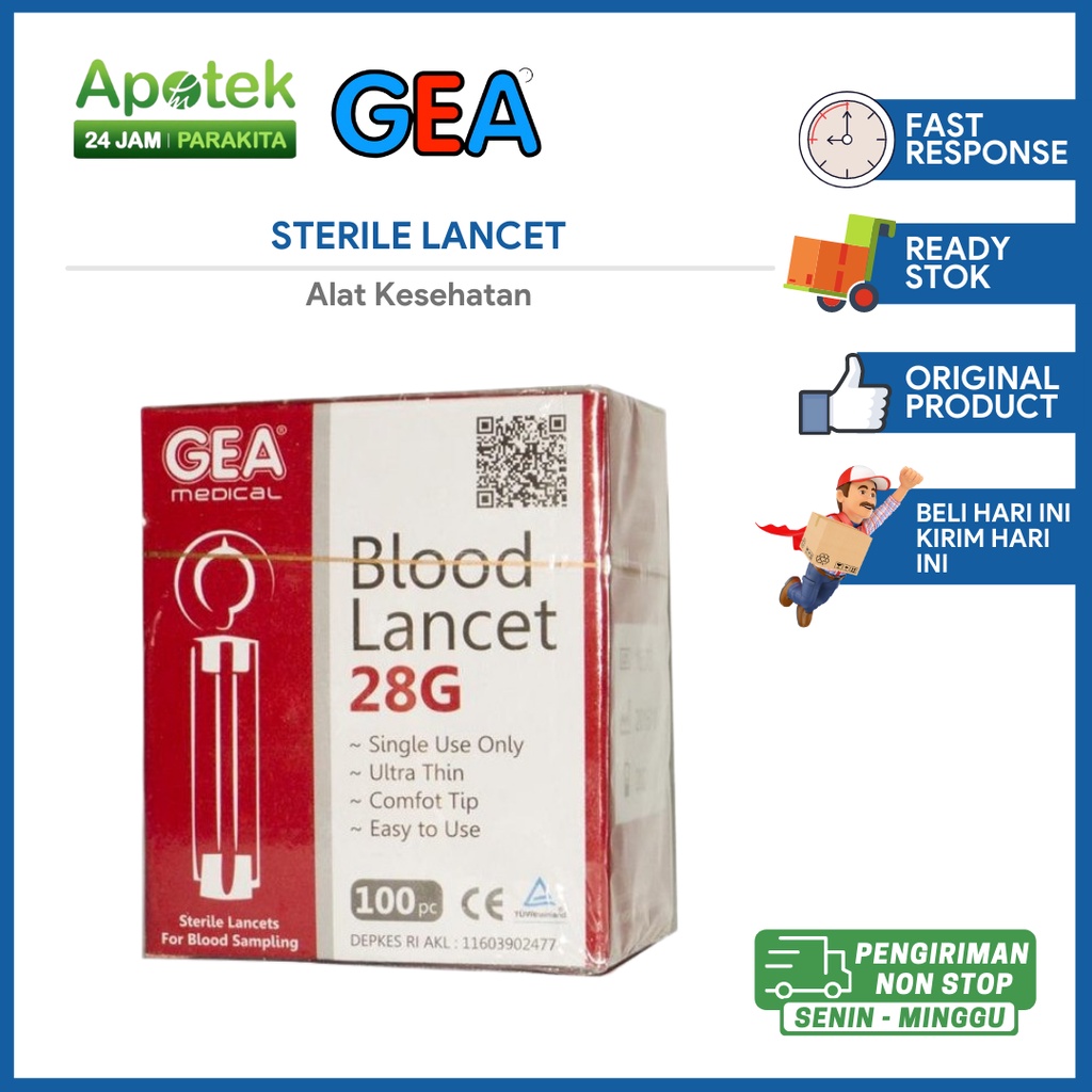 Jual Blood Lancet Needle Jarum Lancet Darah Lanset Steril Untuk ...