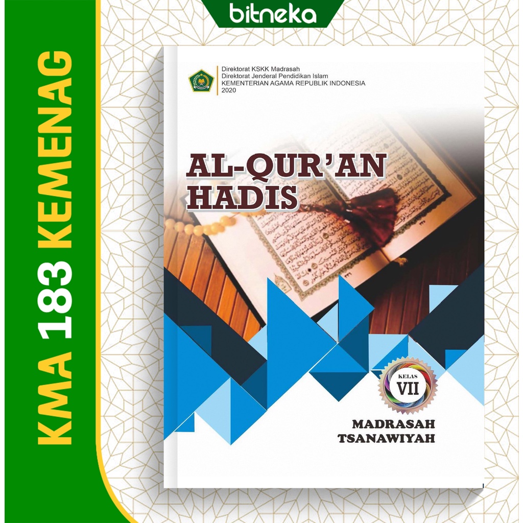 Jual Buku Siswa Al Quran Hadis Kelas 7 MTs KEMENAG KMA 183 | Shopee Indonesia
