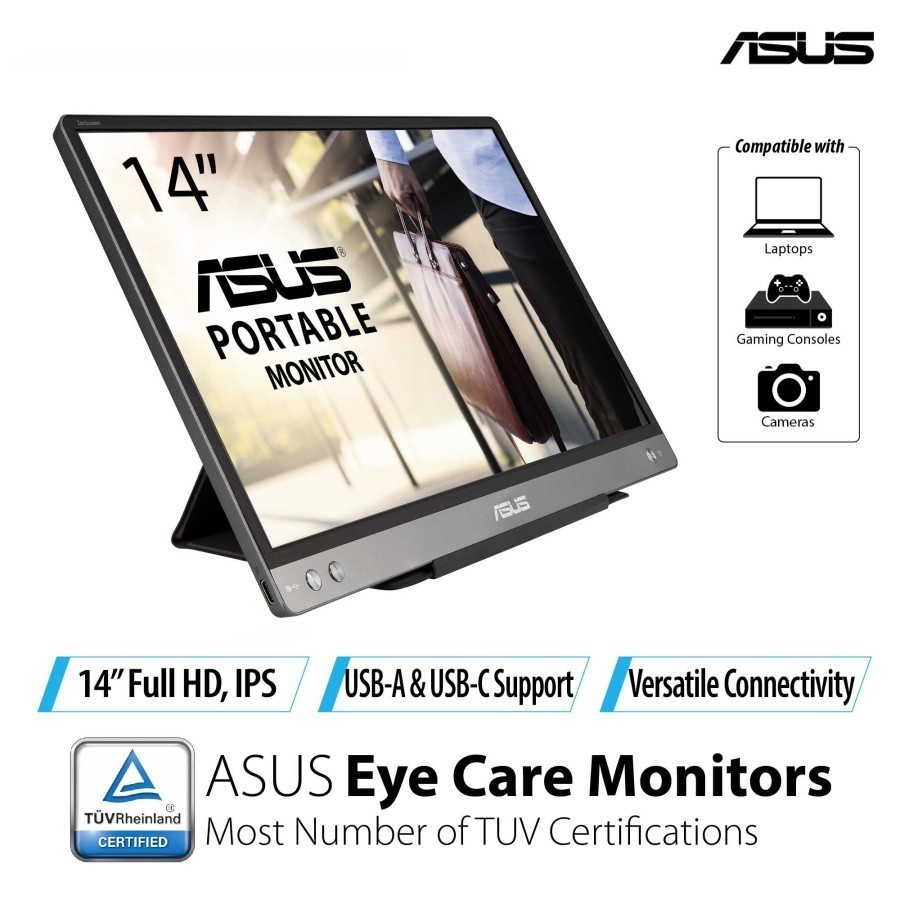 Jual ASUS ZenScreen MB14AC Portable USB Monitor- 14 inch | Shopee Indonesia