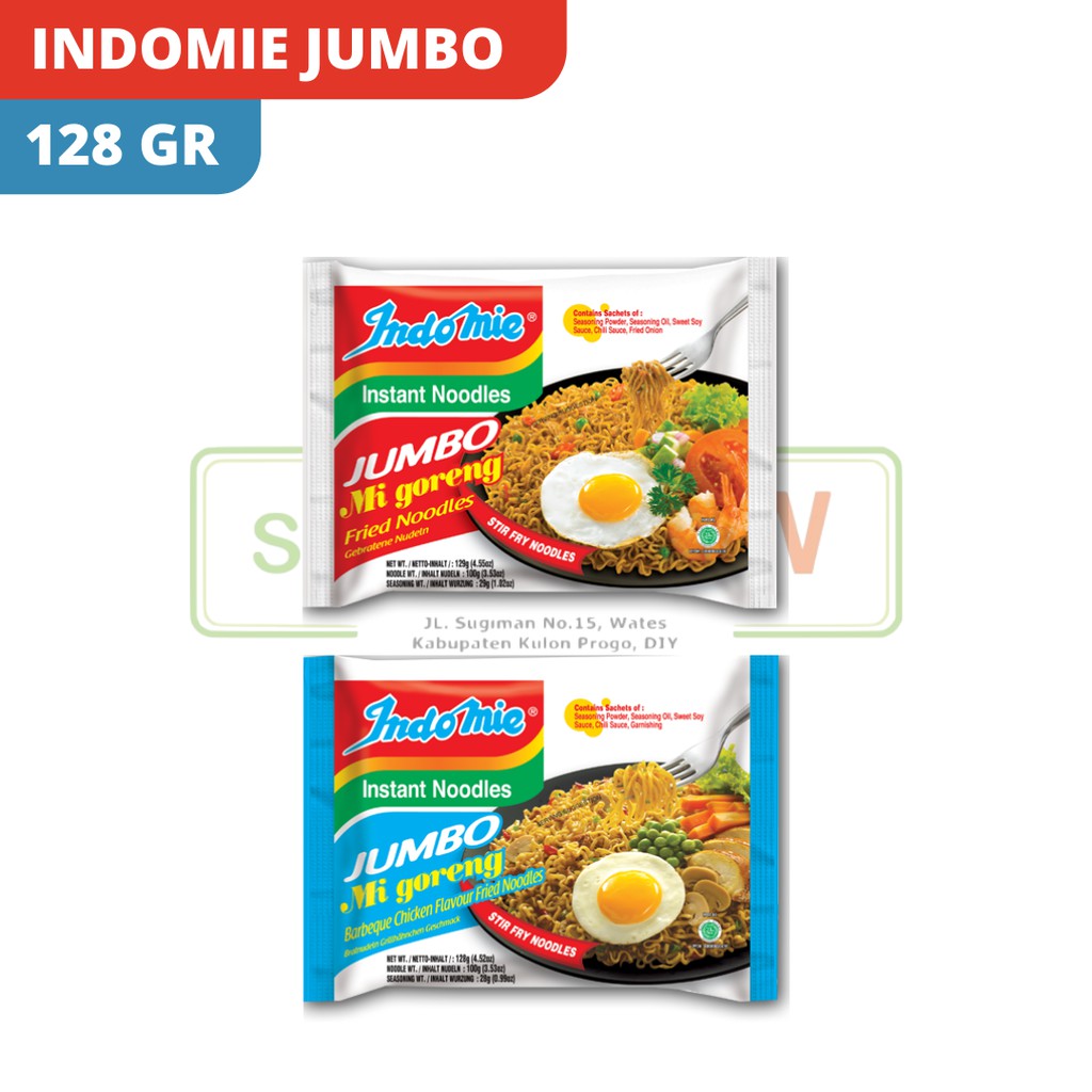Jual INDOMIE MIE GORENG JUMBO 128GR | Shopee Indonesia