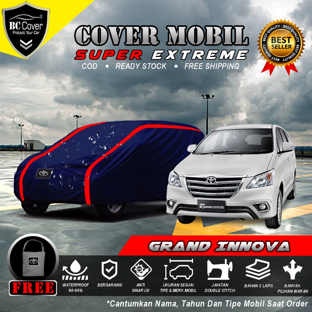 Jual Body Cover Mobil Grand Innova Outdoor Waterproof / Sarung Mobil ...