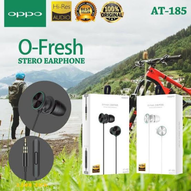 Jual headset Oppo O-Fresh Stereo Earphones Hi-Res Audio Mh151 Original ...