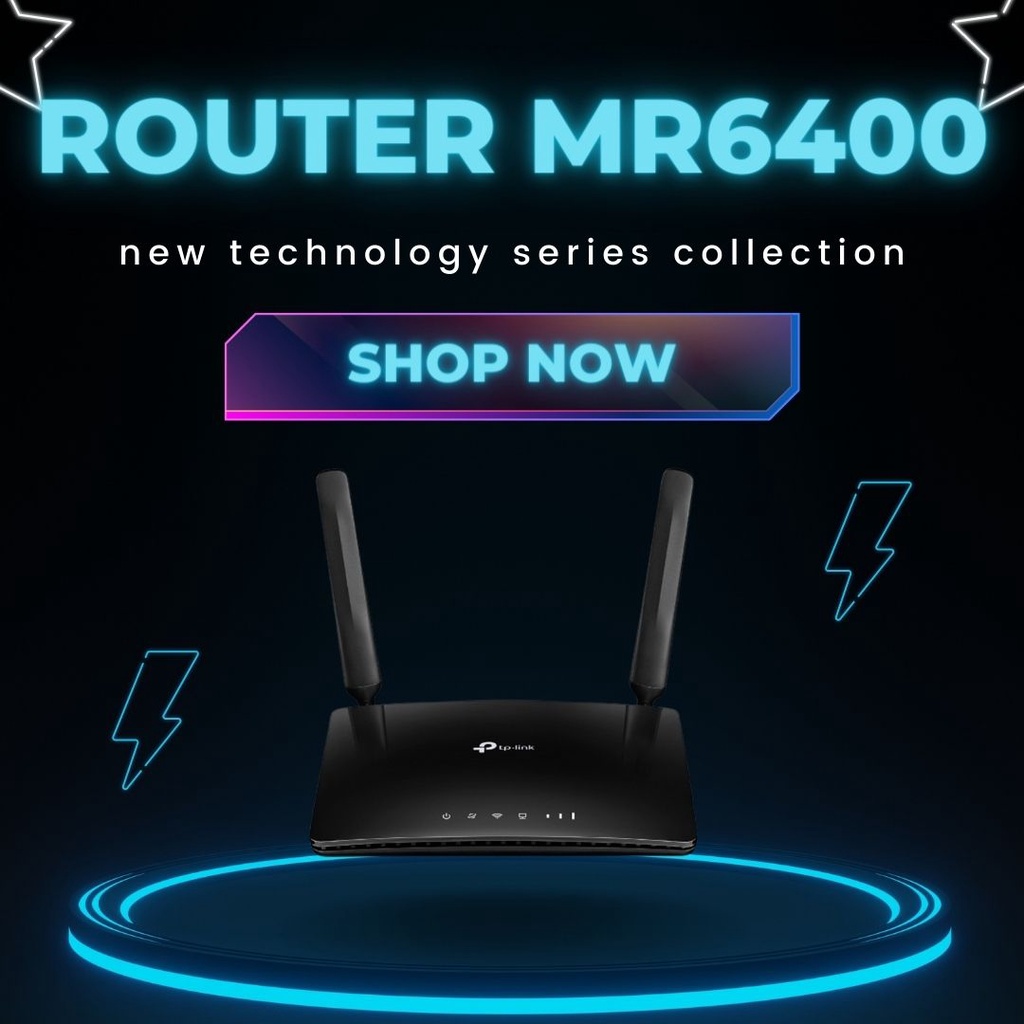 Jual TPLink TL-MR6400 | 300Mbps Wireless N 4G LTE Router | Shopee Indonesia