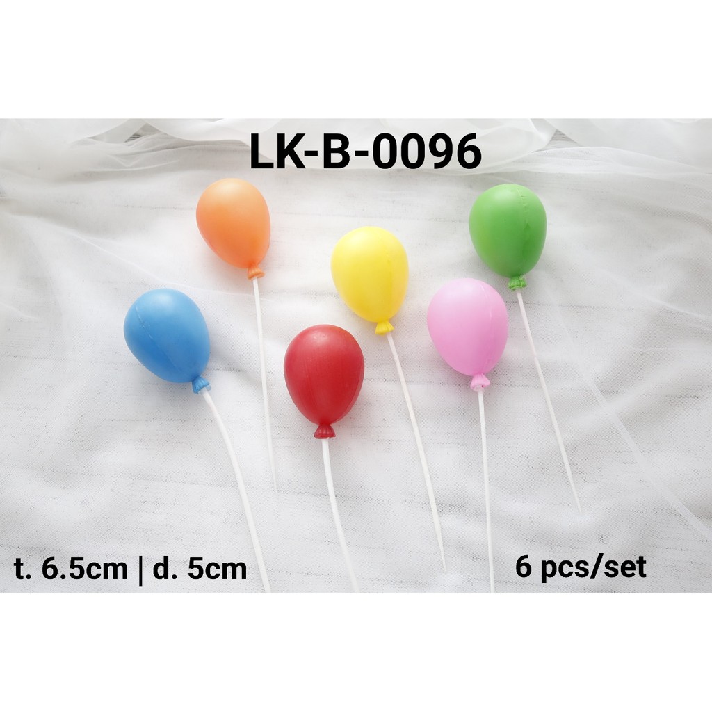 Jual LK-B-0096 Topper kue tart lokal topper cake balon plastik yamama ...