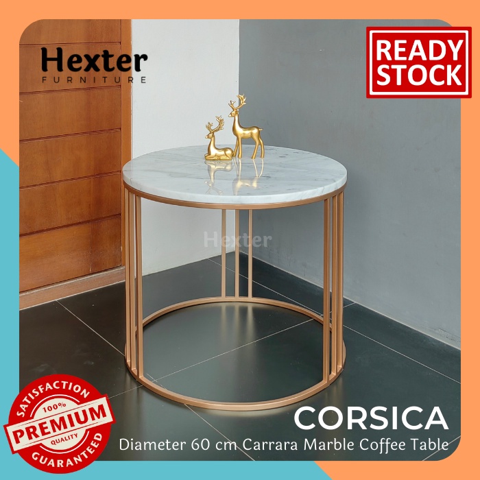 Jual CORSICA - Modern Marble Coffee Table Diameter 60 cm Meja Tamu ...