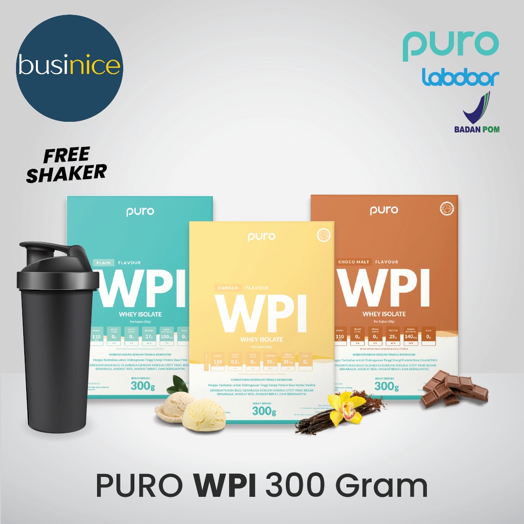 Jual Puro WPI Whey Protein Isolate Grass Fed Whey Isolate Susu Protein ...