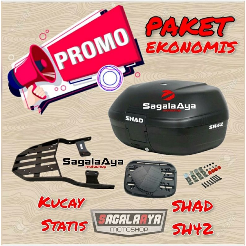 Jual Paket promo ekonomis Box motor Shad 42 dan Bracket Kucay statis ...