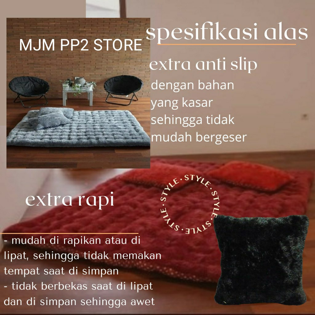 Jual SURPET KASUR KARPET MENUL LANTAI EMPUK BULU RASFUR UK 160X120 CM ...