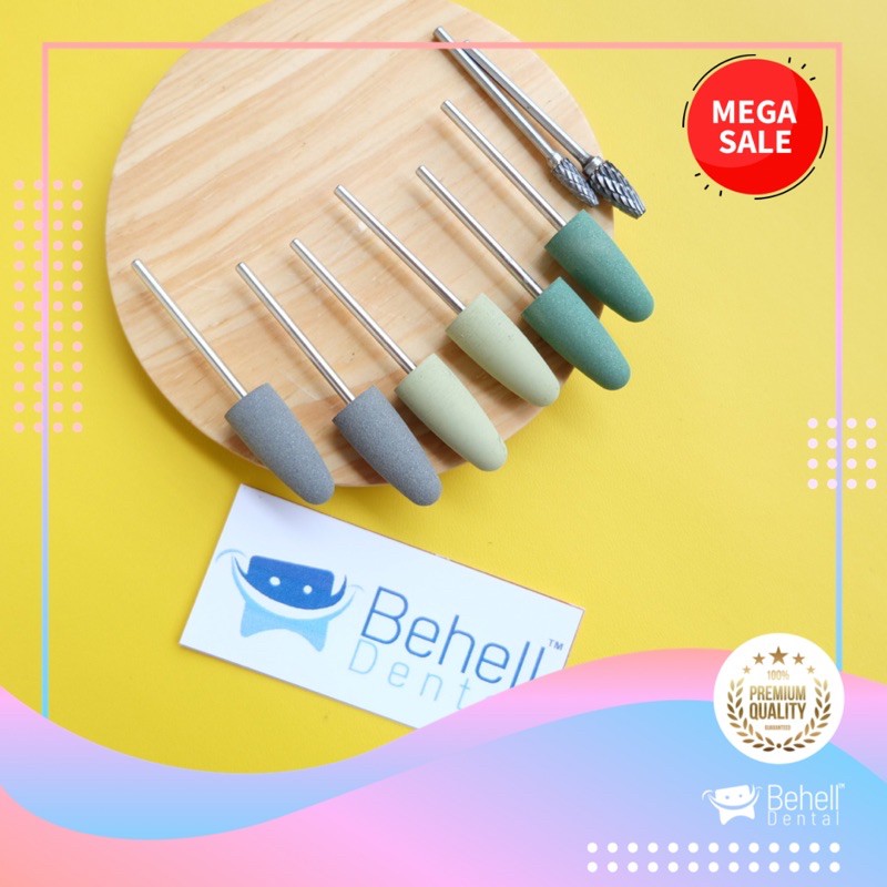 Jual Dental set bur acrylic poles akrilik burs kit gigi palsu fraser ...