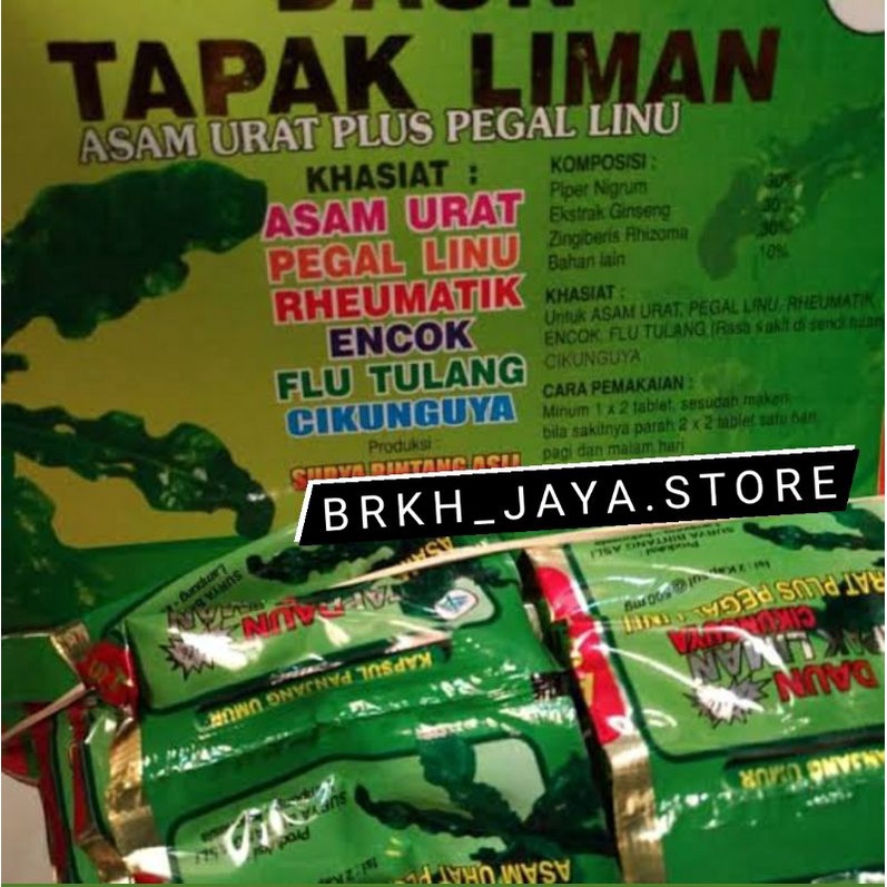 Jual Obat Kapsul jamu Herbal Tradisional Daun Tapak Liman Per Saset isi ...
