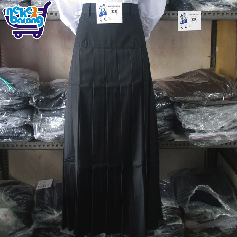 Jual Rok Panjang Rempel Bawah Pinggang Hitam - Seragam SMP - Seragam SMA - Seragam Sekolah - Rok ...