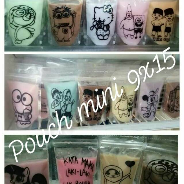 Jual STANDING POUCH PUDOT 9x15 SABLON ISI 50 (Puding Sedot) | Shopee ...