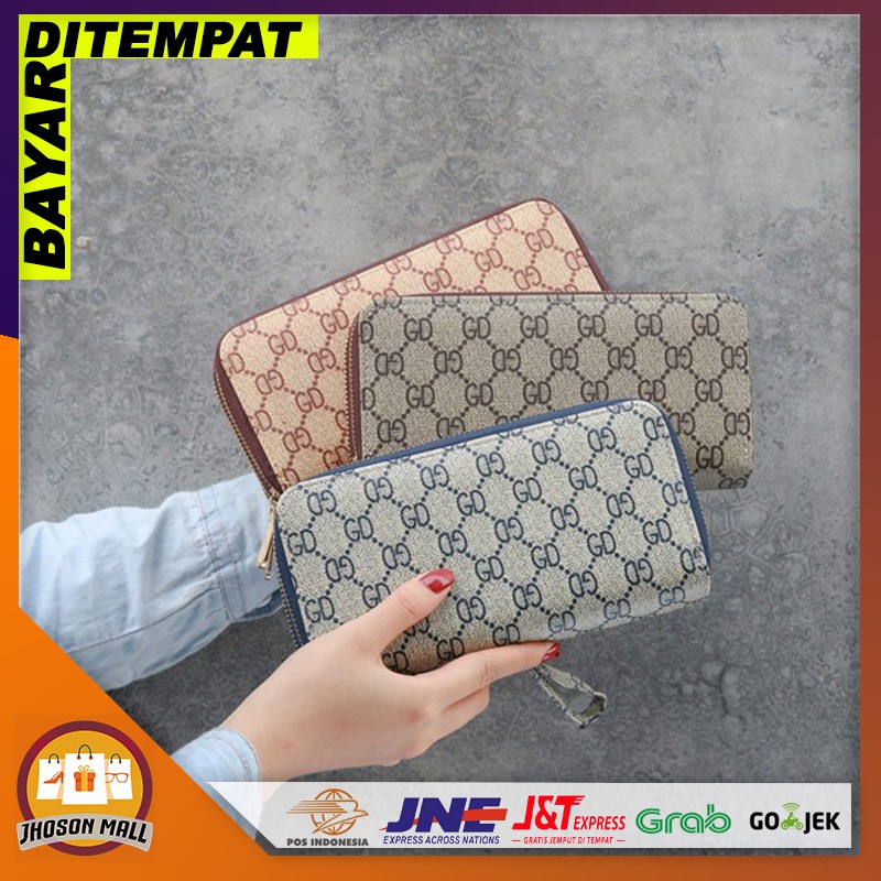 Jual JM Dompet Panjang Wanita Double Resleting Kulit Sintetis Murah ...