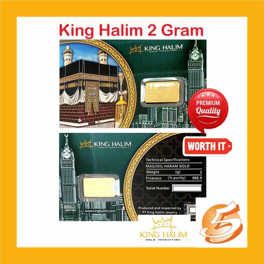 Jual Emas Logam Mulia King Halim 2 gram Certieye edisi Kabah Islam ...