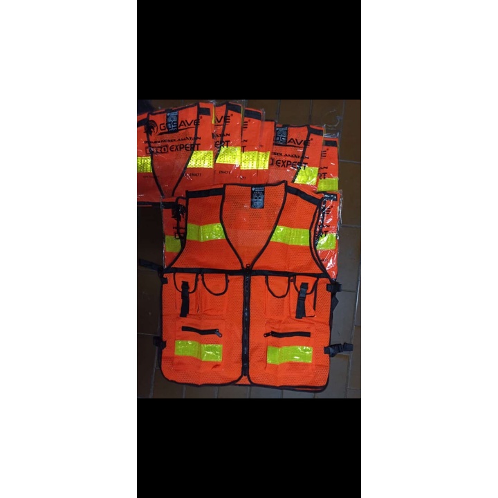 Jual ROMPI PRO EXPERT GOSAVE 6 KANTONG SAFETY VEST SCOTHLIGHT JARING ...