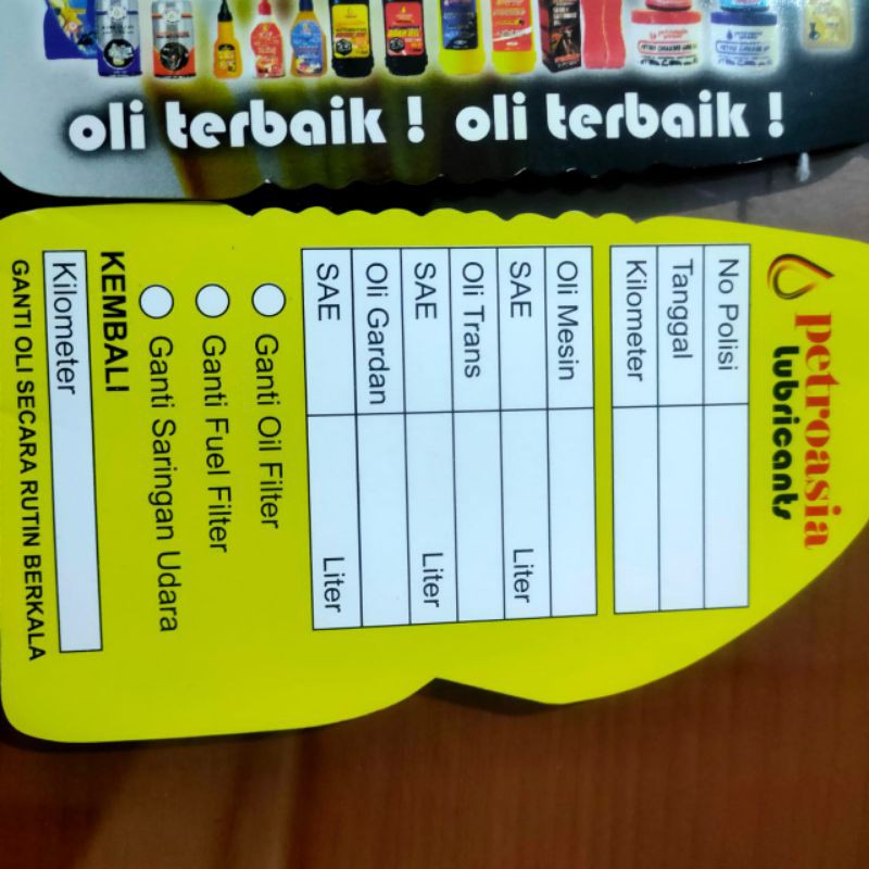 Jual KARTU KM GANTI OLI PETROASIA 1BUNGKUS ISI 5PCS | Shopee Indonesia
