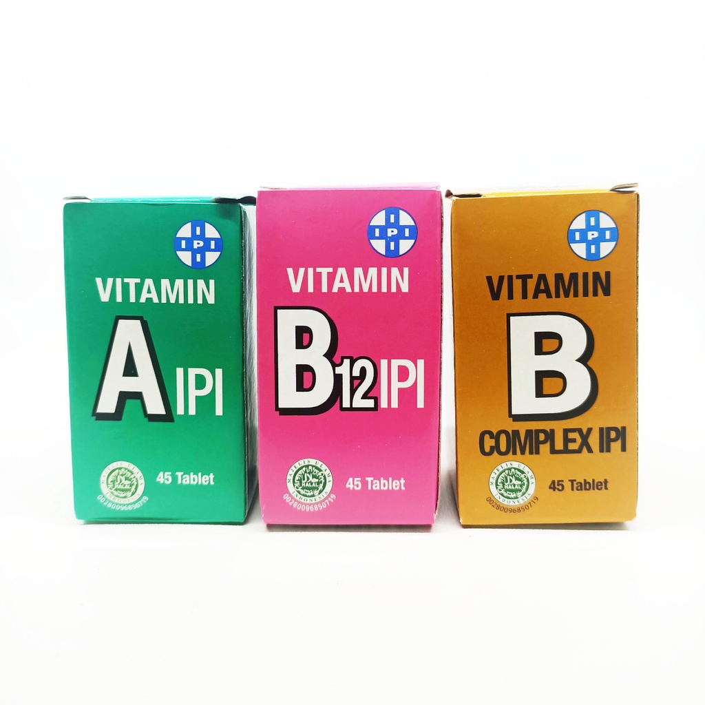Jual Vitamin IPI A B12 B Complex C isi 45 vitamin E isi 30 | Shopee ...