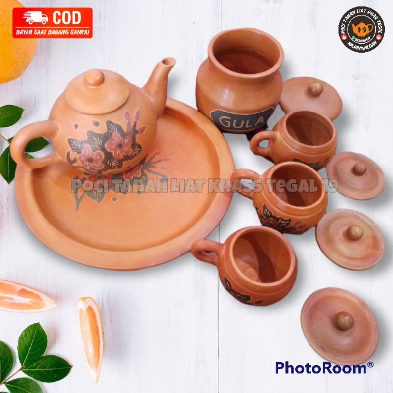 Jual Poci Tanah liat Plus Tempat Gula | Shopee Indonesia